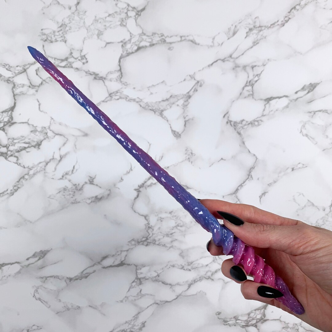 Pink & Blue, Opaque, Twist Design, Handmade Magic Wand - Etsy