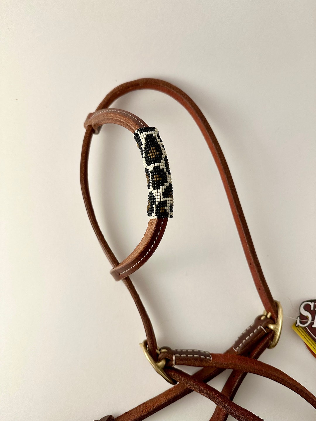 Cheetah Beaded Headstall | Hand Beaded Western Tack for Barrel Racing ...
