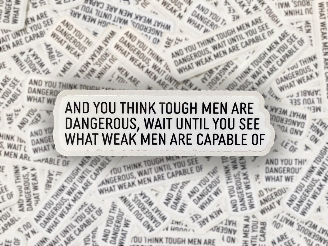 Jordan Peterson Quote Sticker - "tough Men" Glossy Vinyl (3x0.8in) - Etsy
