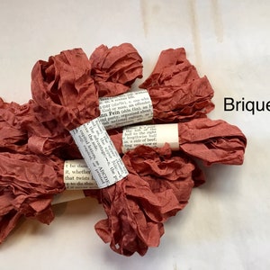 ASST CLAY - Rayon Crinkle Ribbon Binding - Shades of CLAY - 5 Yards ...