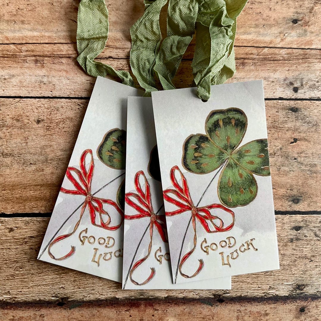 Gift Tags- Hang Tags - Set/3 Lucky Clover - Etsy