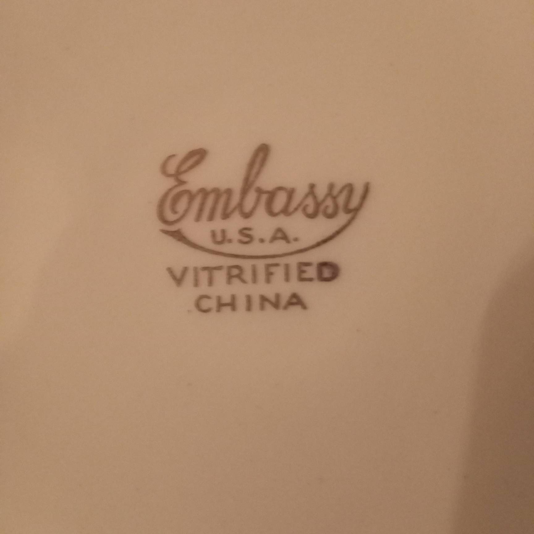 Vintage Embassy Usa Vitrified Gold Wheat Fine China Salad Bowls Set of ...