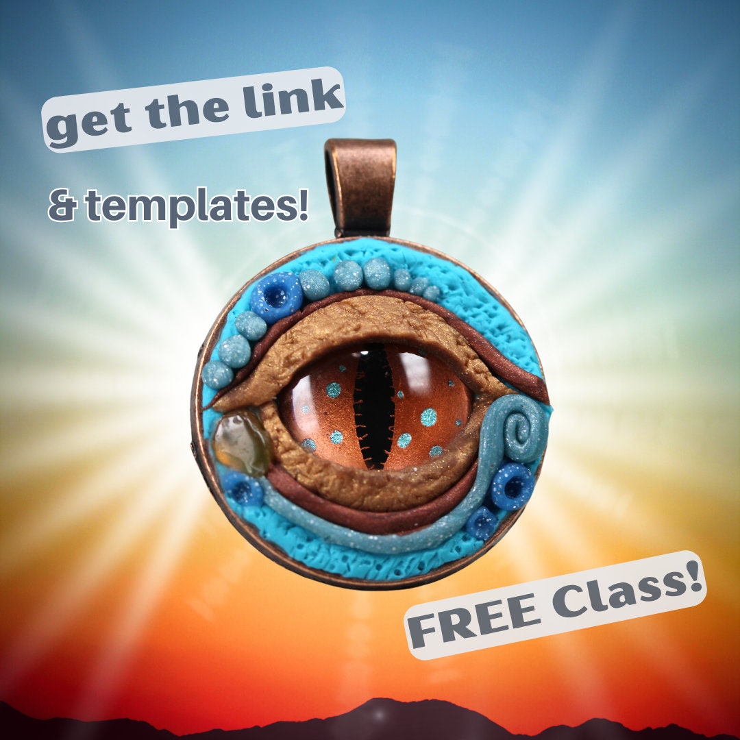 3 DRAGON EYE TEMPLATES 25 Mm - Polymer Clay Template and Diagram for ...