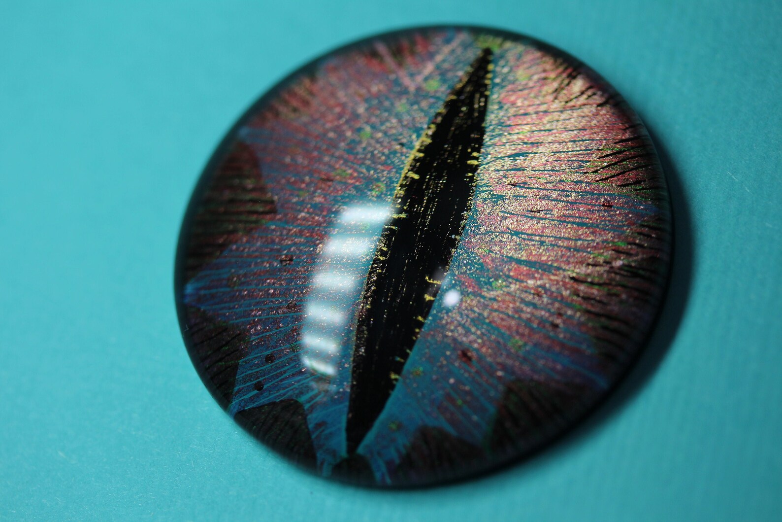 40mm DRAGON EYE Cabochons Singles FREE Gift & Hand-painted | Etsy