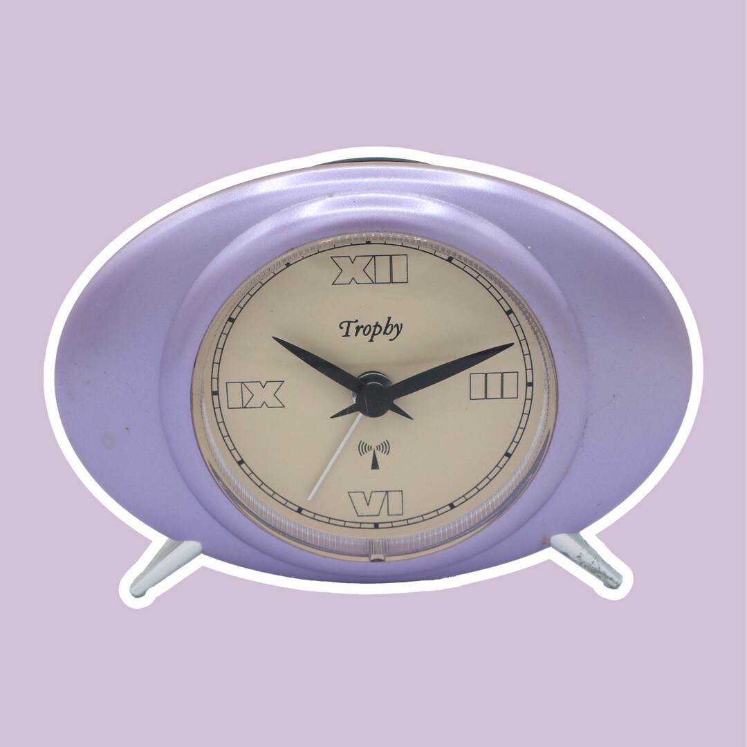 Vintage Alarm Alarm Clock Lilac 80s 90s Postmodern Clock Space Age ...