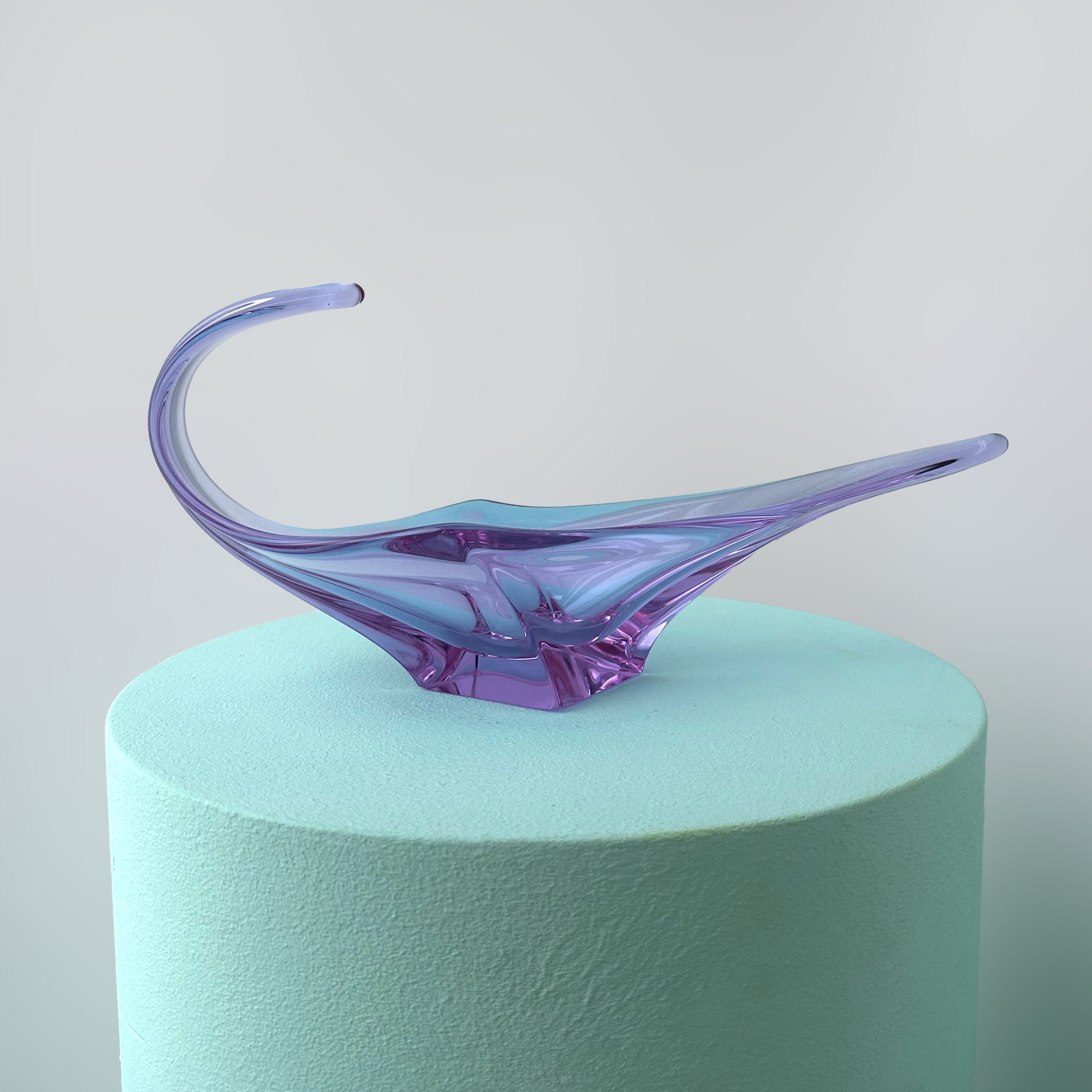 Vintage Bowl Murano Venezia Alexandrite Glass Italy Mid Century 1950 ...