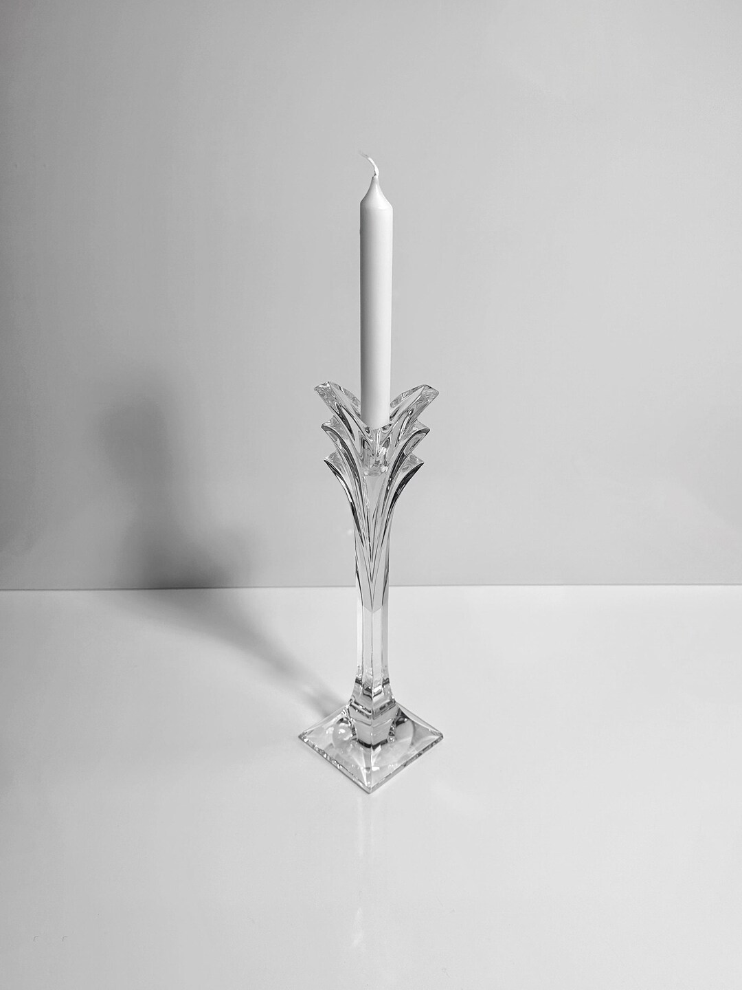 Nachtmann Crystal Glass Candlestick Art Deco Revival 80s Candlestick ...
