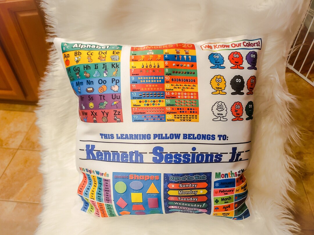 Personalized Learning Pillow, My Learning Pillow, Custom Pillow ...