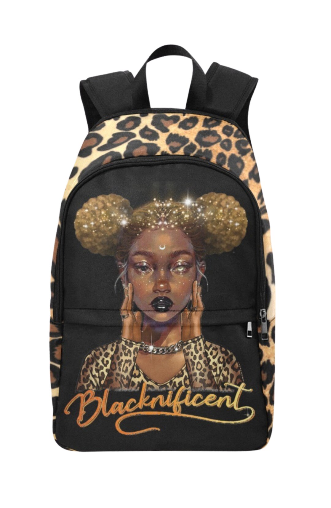 Black Girl Magic Backpack: Leopard Print Nylon Bookbag - Etsy