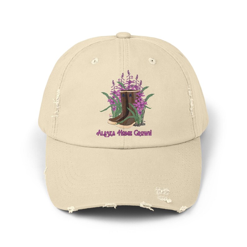 Alaska Home Grown, Boho Distressed Cap, Vintage Baseball Hat, Outdoor ...