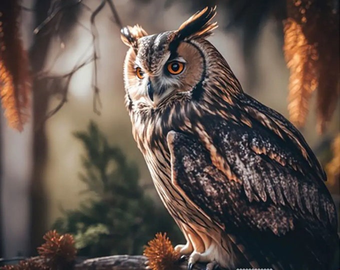 Wildlife Owl (panel 36″) - Etsy