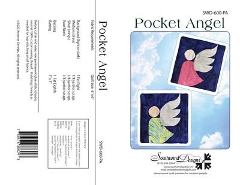 Pocket Angel Quilt Pattern - Etsy