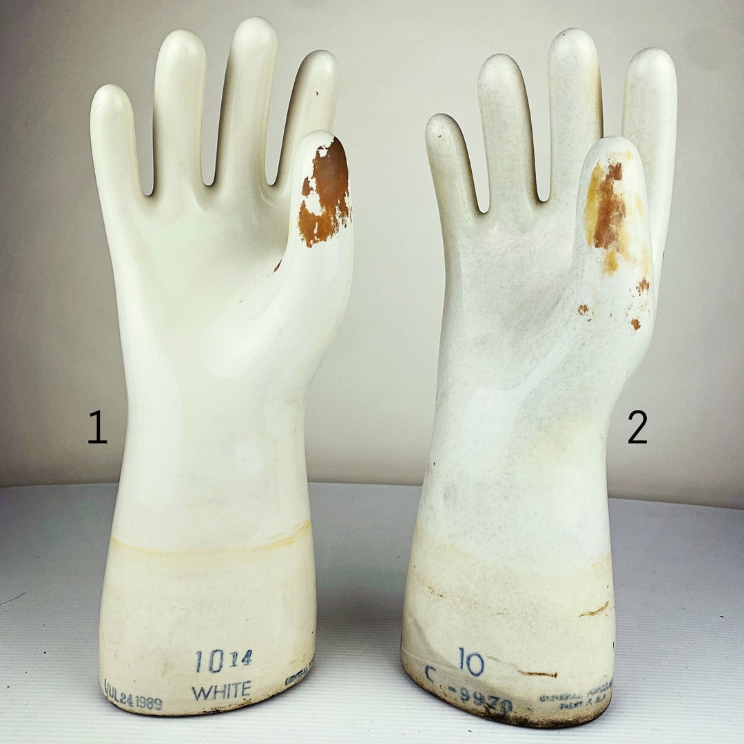 Vintage Industrial Porcelain Ceramic Glove Mold Long Arm Glove Mold ...