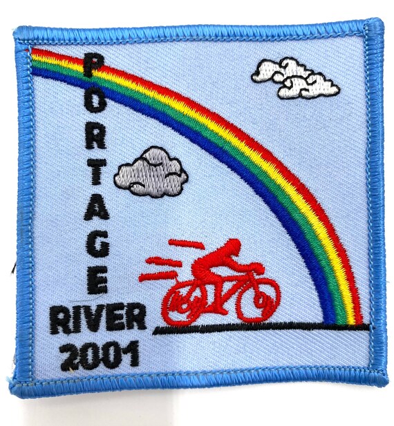 Portage River 2001 Bicycle Tour Patch Vintage. - Gem