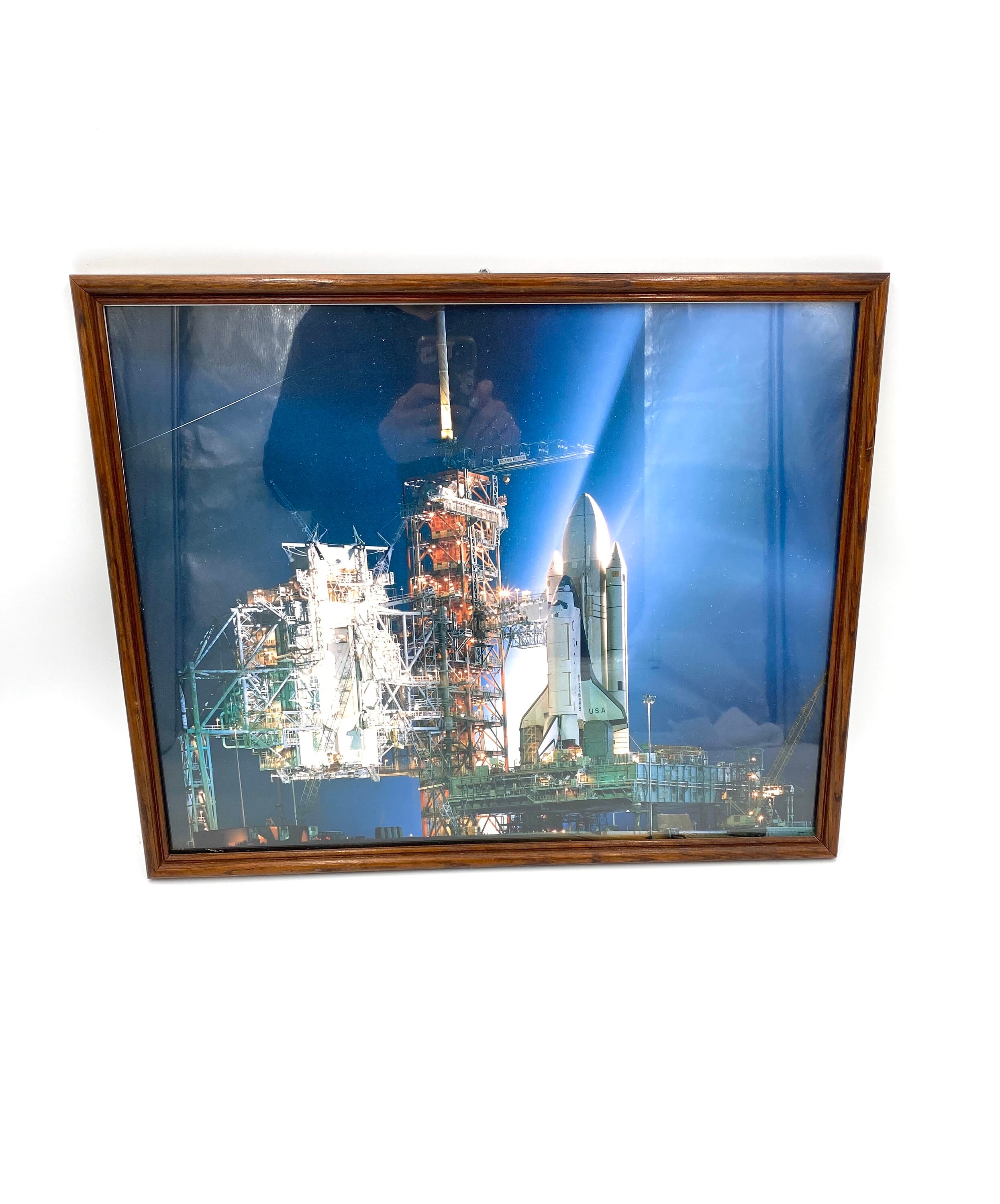NASA Space Shuttle Night Photo Wall Hanging Picture Framed Art - Etsy