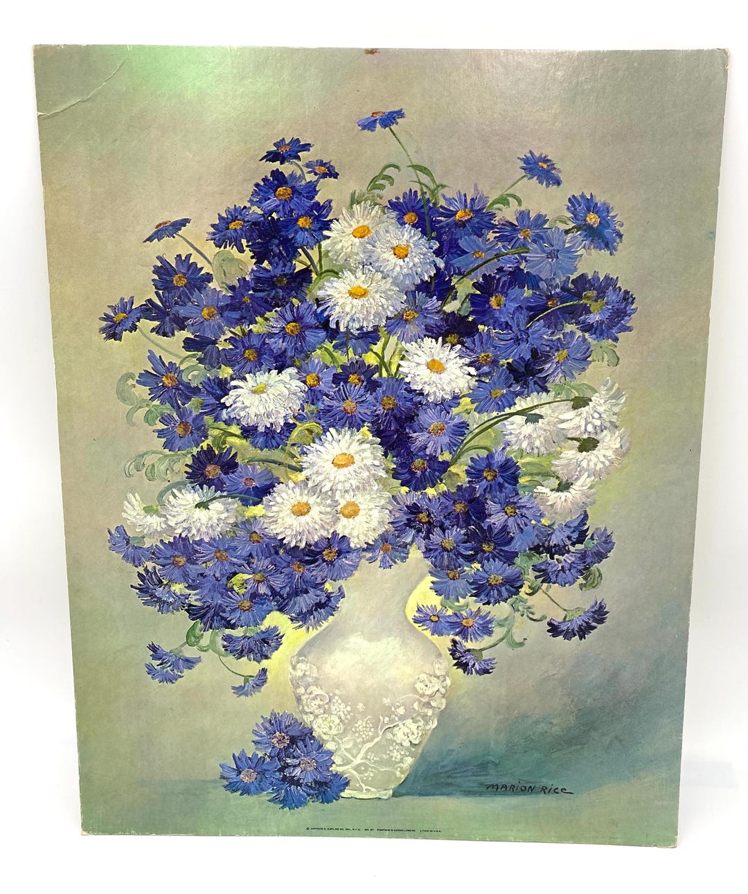 Vintage Floral Bouquet Art Wall Art Wall Hanging Print Lithograph by ...