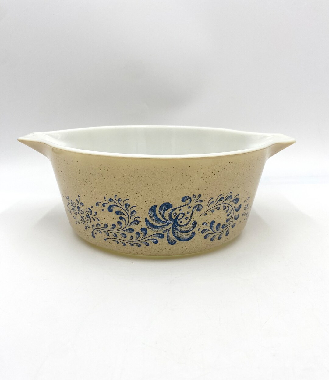 Vintage PYREX 475-B Homestead Blue Cinderella Round Casserole 2.5 QT ...