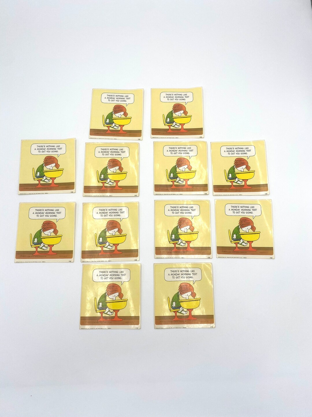 12 Vintage Hallmark Peanuts Peppermint Patty Stickers Homework Tests ...