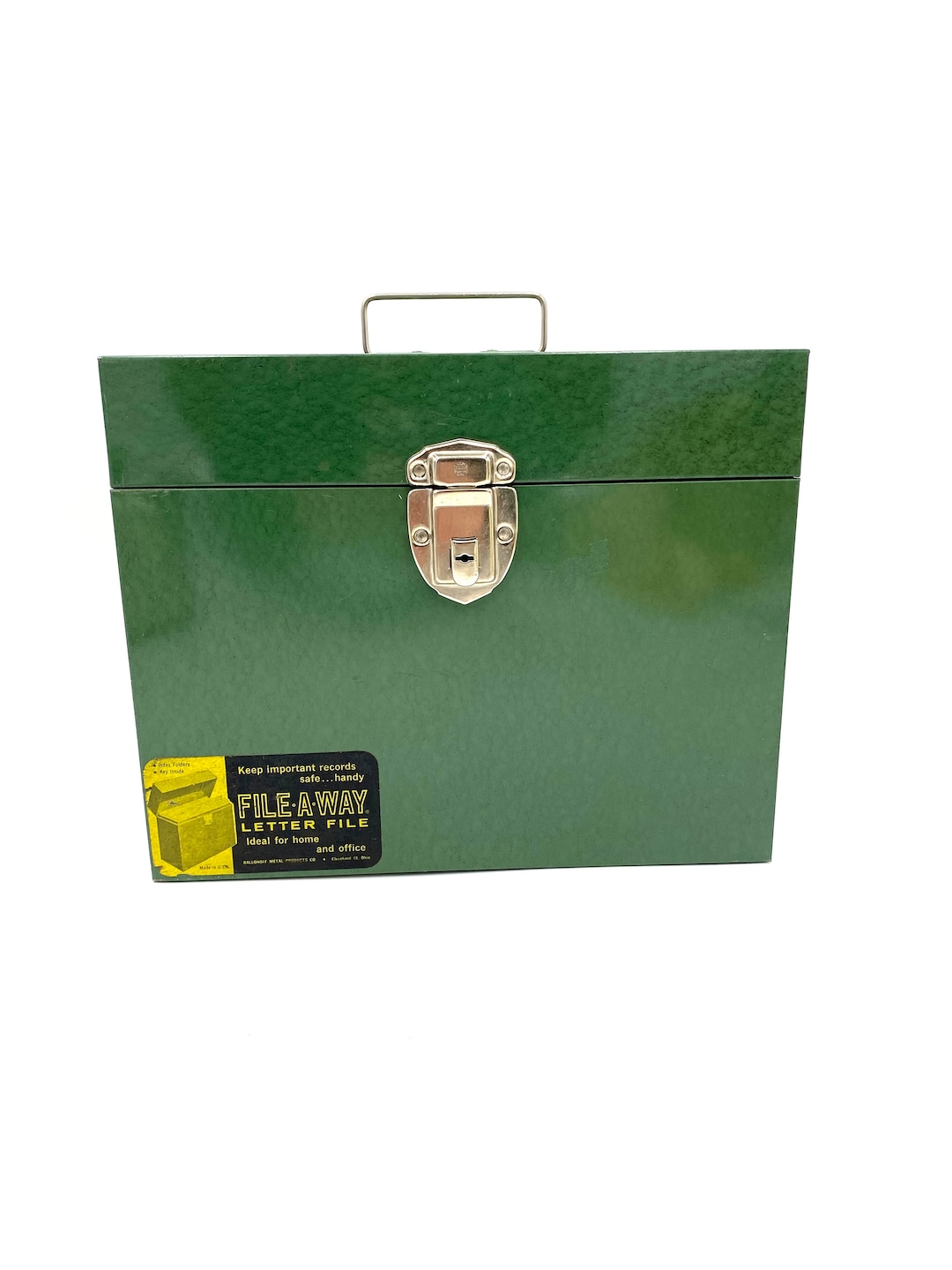 Large Vintage Industrial Green Metal File Box No Key. - Etsy