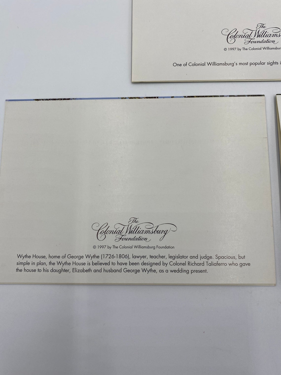 Vintage Colonial Williamsburg Greeting Cards Set of 3 Blank. - Etsy