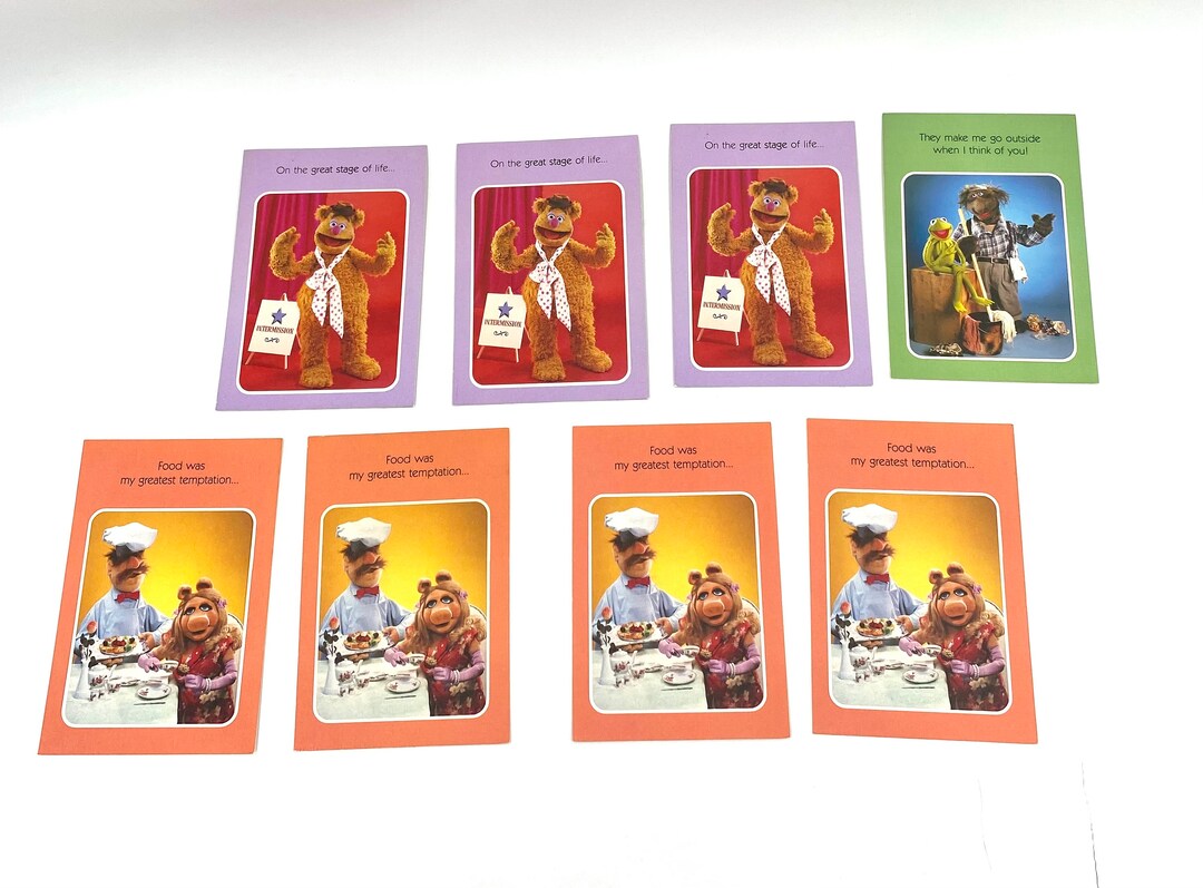 The Muppets Greeting Cards Vintage 80s Cartoons Kermit the Frog Missy ...