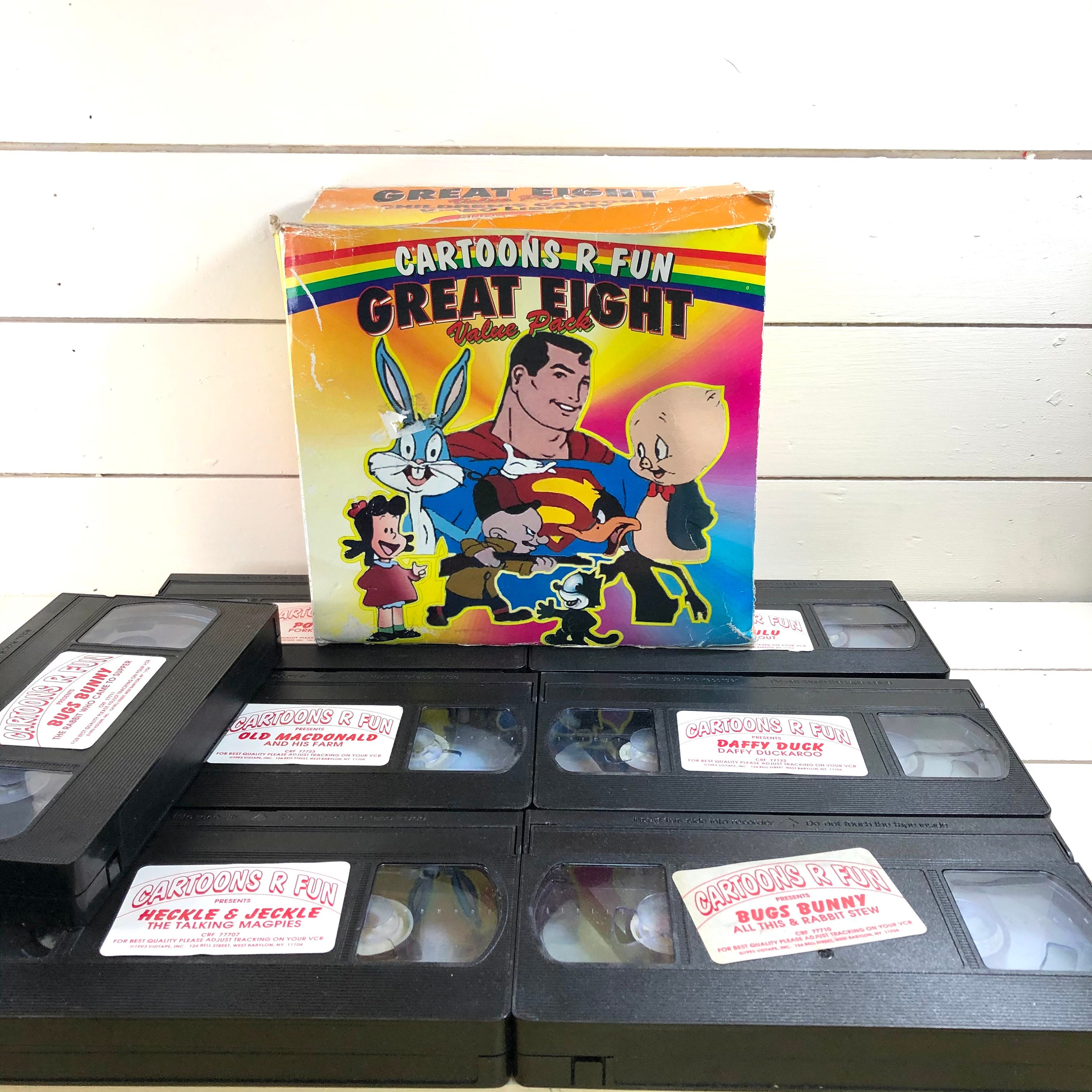 1993 Cartoons R Fun Great 8 VHS Value Pack Library C. | Etsy