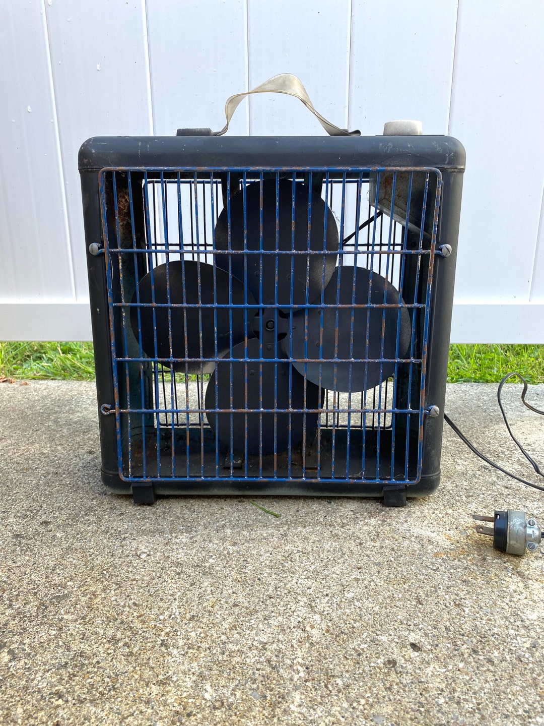 Vintage Box Fan Zero Heavy Duty Electric Fan Garage Fan Man Cave. - Etsy