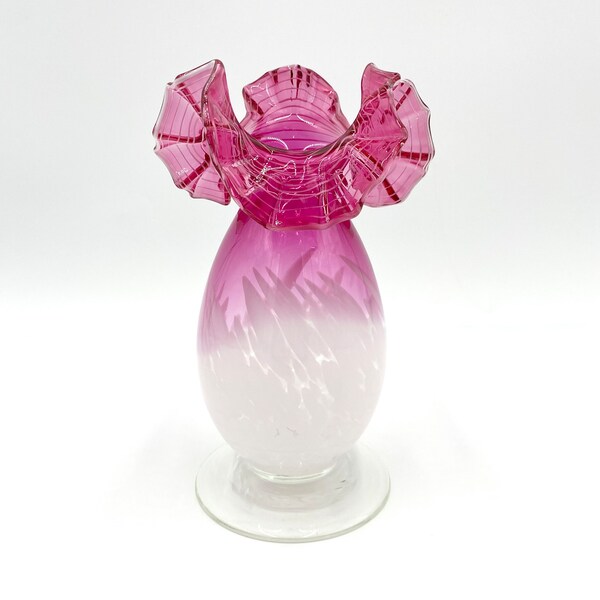 Ruffle Top Pink Vase - Etsy