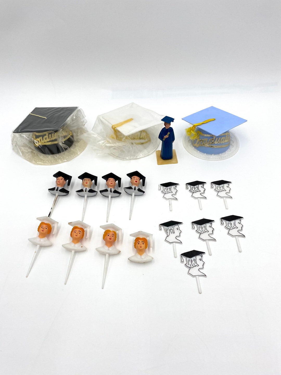 Cake Toppers Vintage Graduate Graduation Cake Toppers Cupcake ...