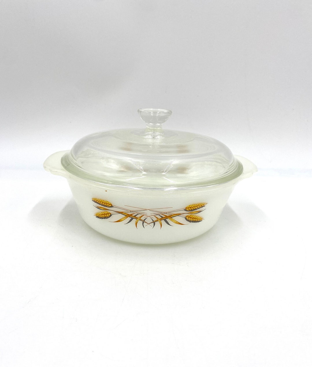 Vintage Anchor Hocking Fire King Wheat 1 Qt Round Casserole Dish - Etsy