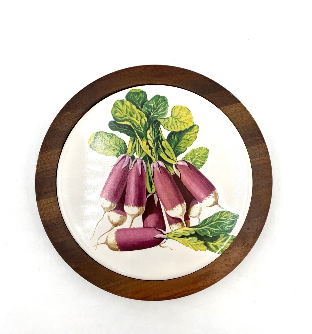 Vintage Hot Plate Purple Round Ceramic Tile Trivet Lebanon Supply ...