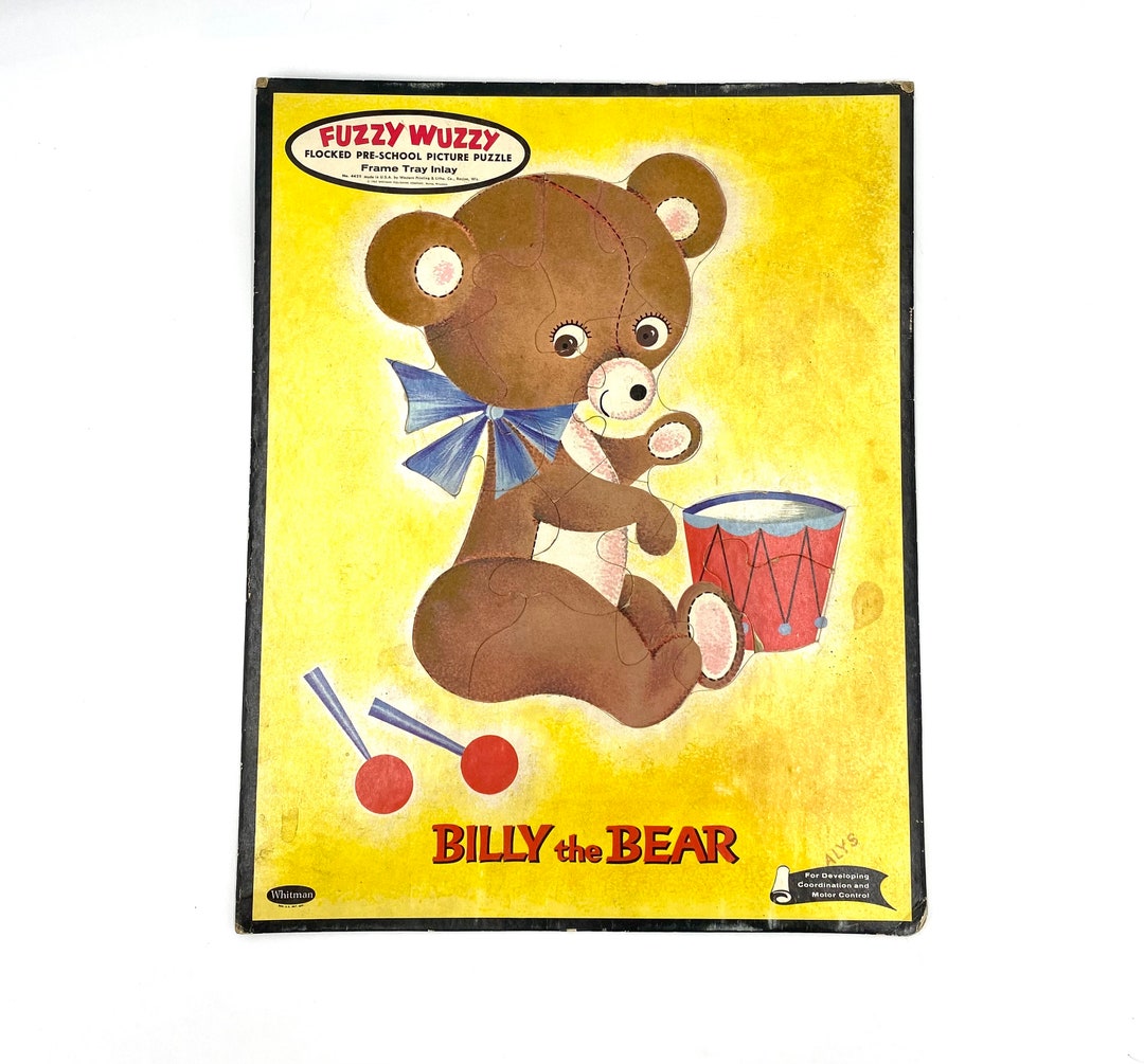 Vintage Puzzle Whitman Billy the Bear Fuzzy Wuzzy Puzzle. - Etsy