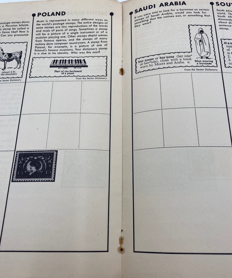 Vintage Stamp Book Thorndike Century World Neighbor Stamp Book. - Etsy