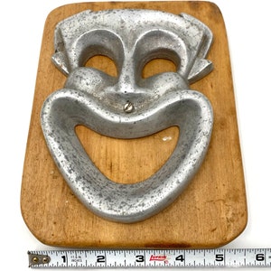 Vintage Cast Aluminum Comedy Mask Thespian Actor Mid Century Modern - Etsy
