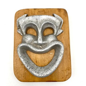 Vintage Cast Aluminum Comedy Mask Thespian Actor Mid Century Modern - Etsy