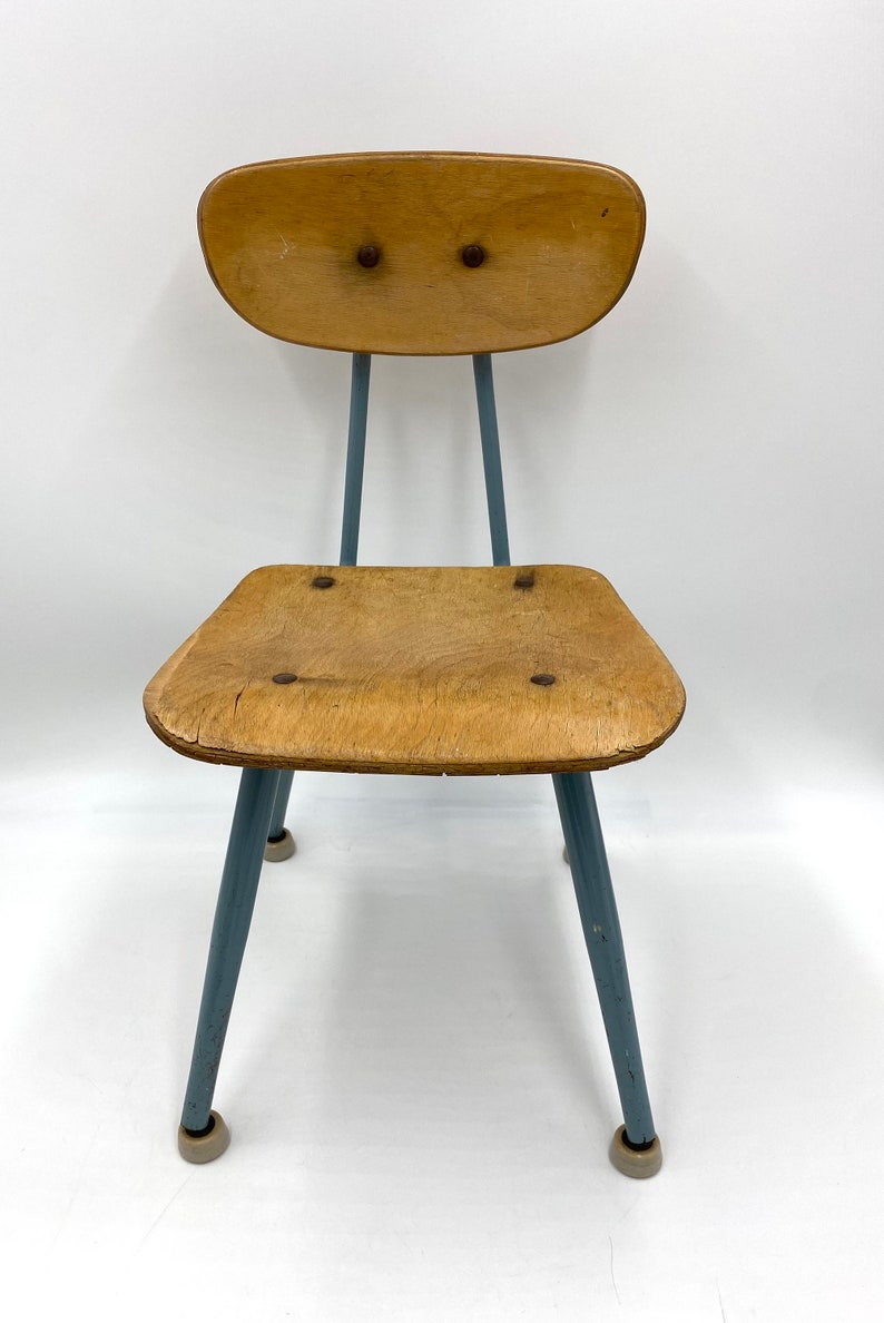 Vintage School Chair Mid-century Modern Wood Child School Chair ...