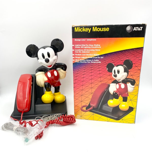 Mickey Mouse Vintage Telephone - Etsy