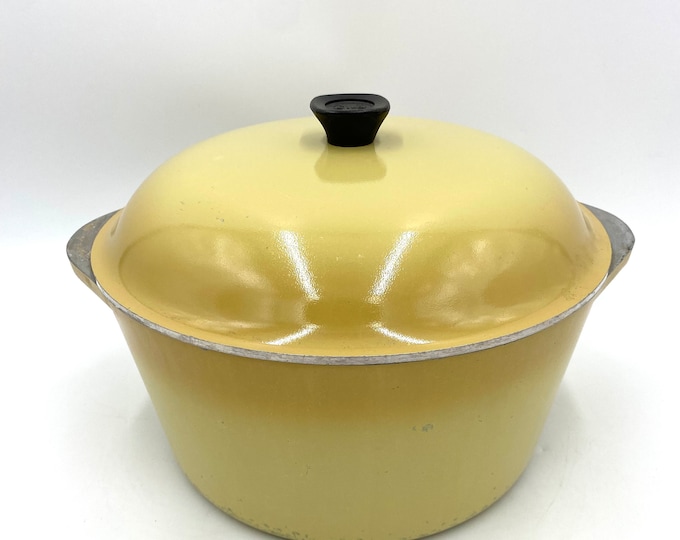 Vintage Club Aluminum Roaster Large Dutch Oven COOKWARE Roasting Yellow ...