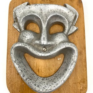 Vintage Cast Aluminum Comedy Mask Thespian Actor Mid Century Modern - Etsy