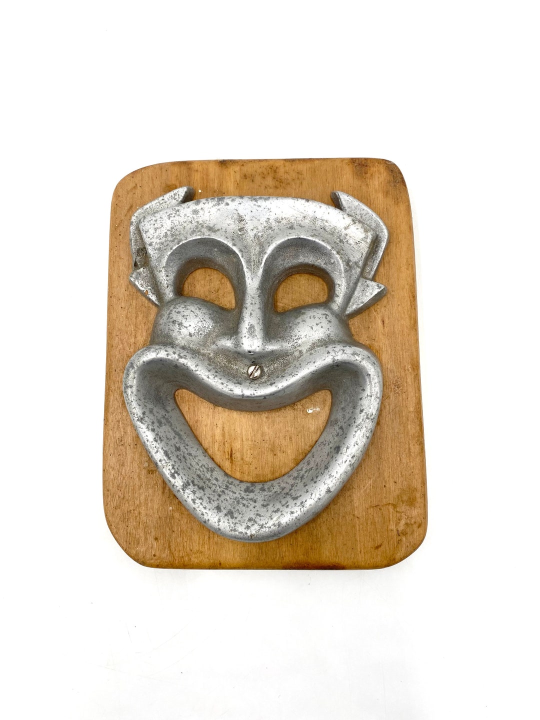 Vintage Cast Aluminum Comedy Mask Thespian Actor Mid Century Modern - Etsy