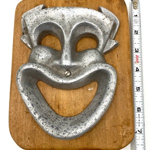 Vintage Cast Aluminum Comedy Mask Thespian Actor Mid Century Modern - Etsy