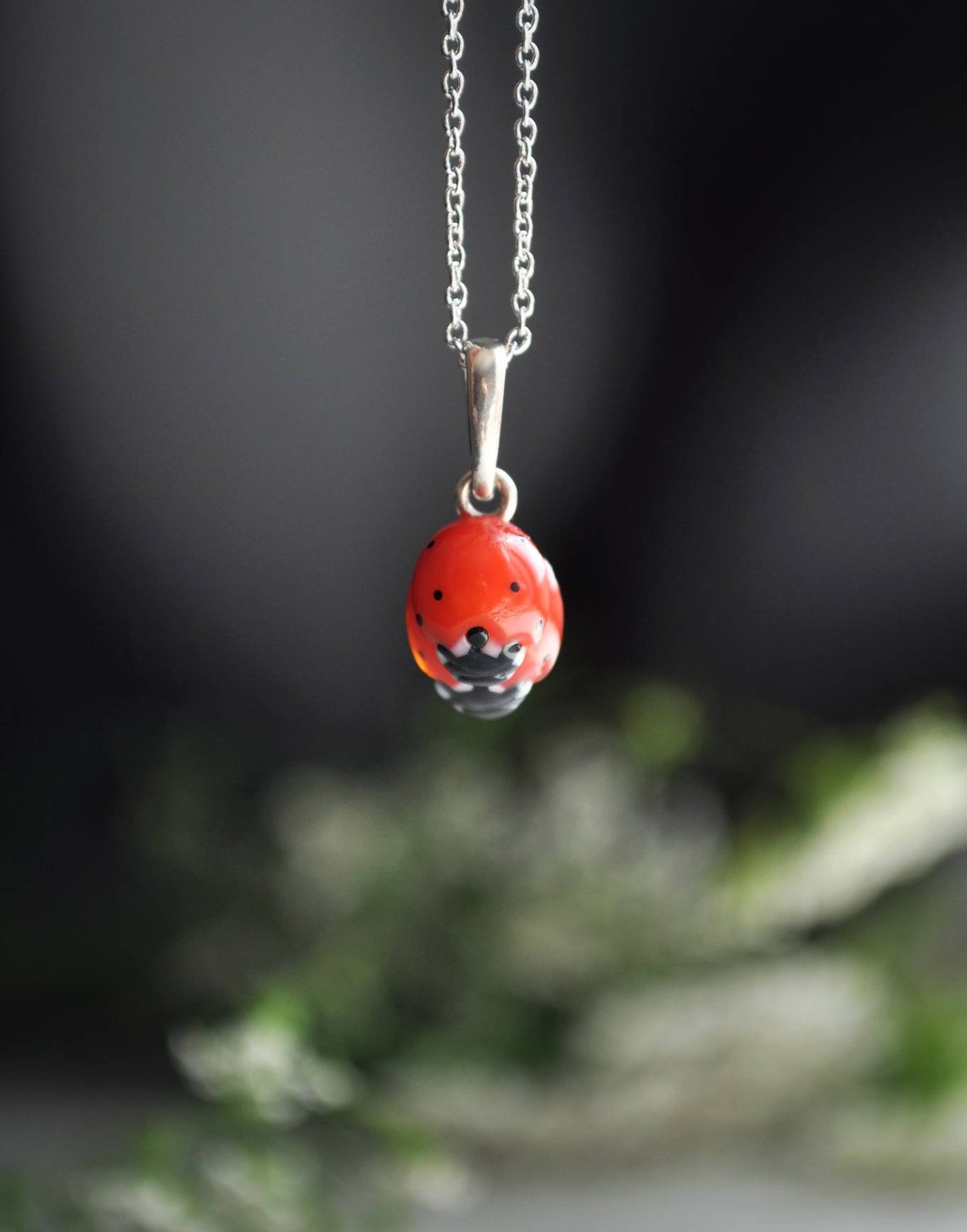 Ladybugs Necklace Miniture Bugs Jewelry Insect Pendant | Etsy