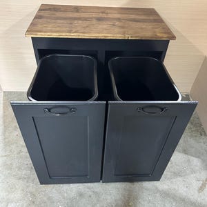 Double Trash Can Cabinet - Etsy