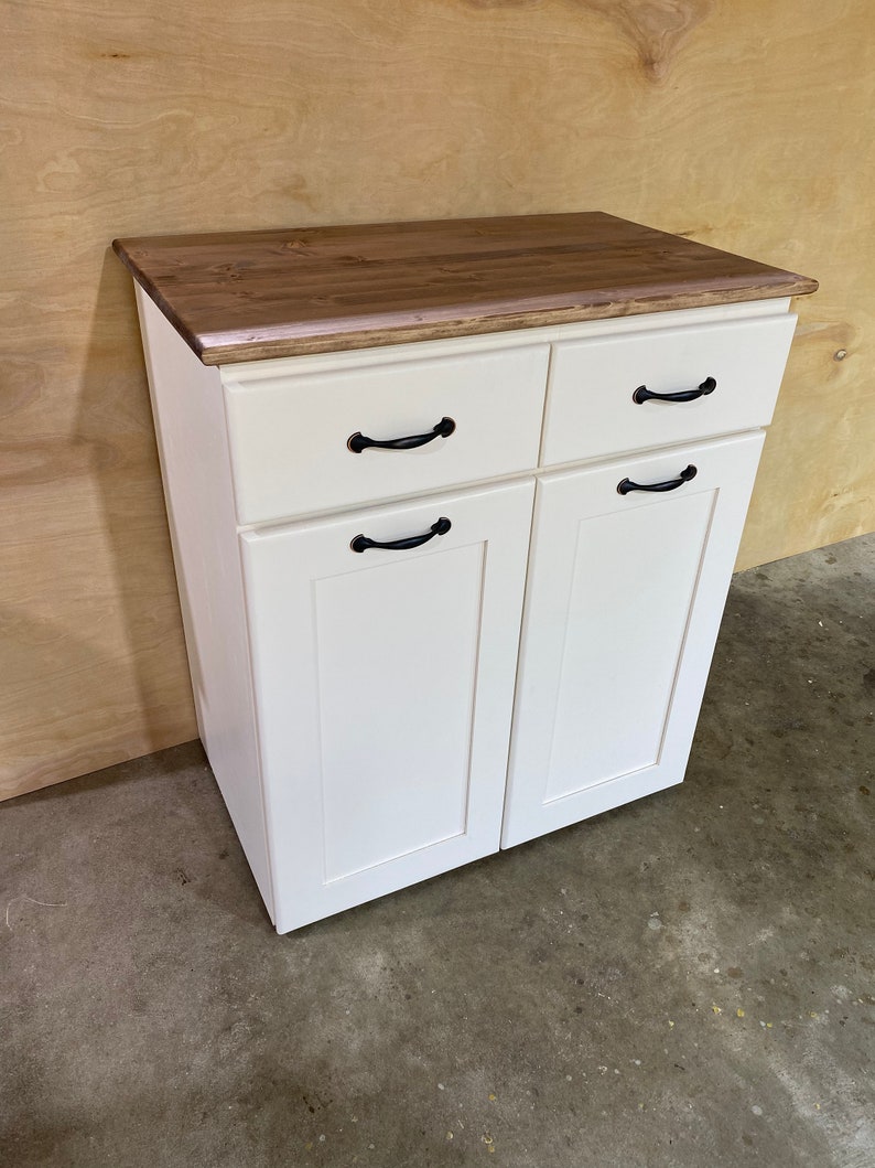 Double Trash Can Cabinet Pull Out - Etsy