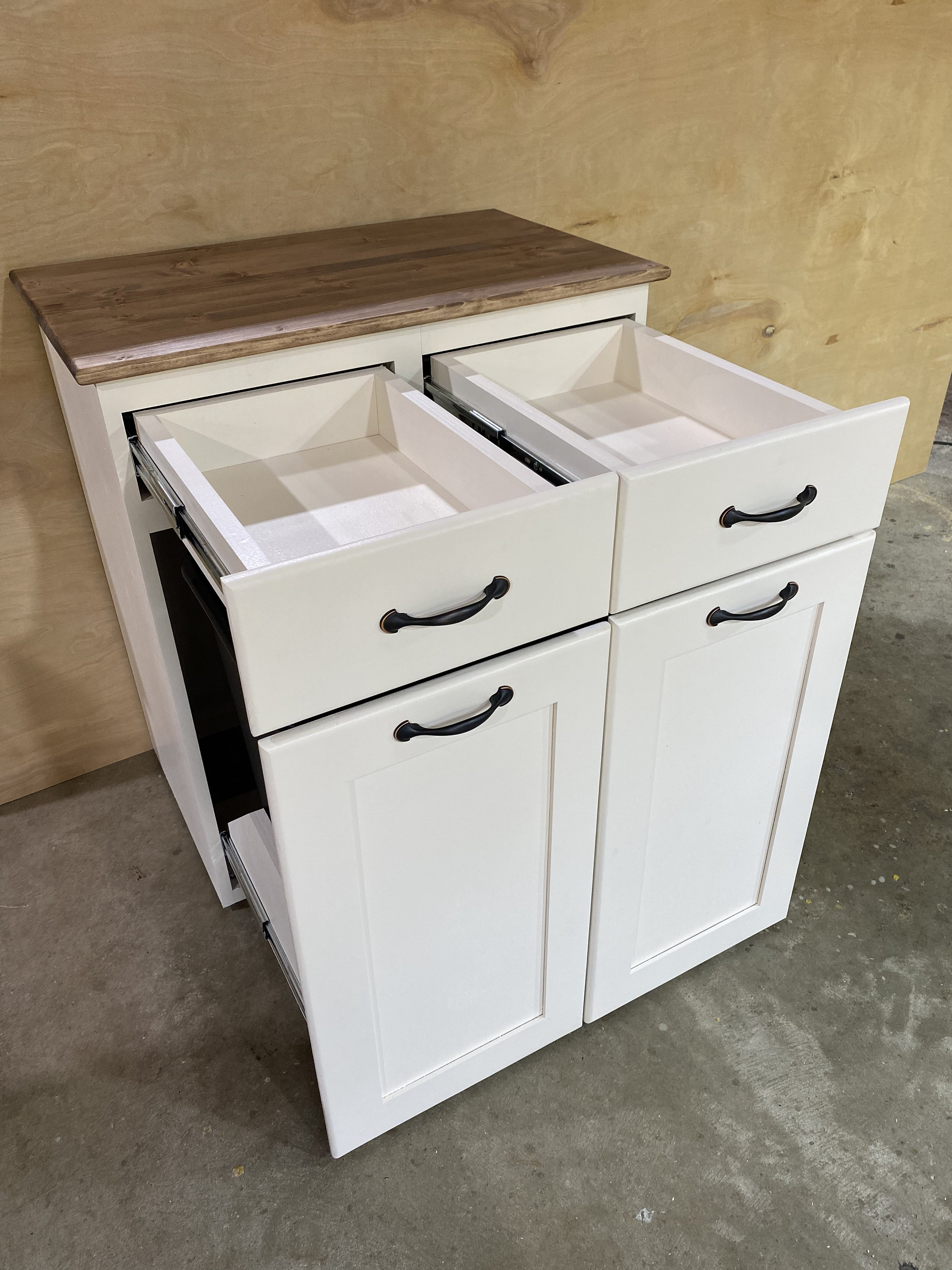 Double Trash Can Cabinet Pull Out - Etsy