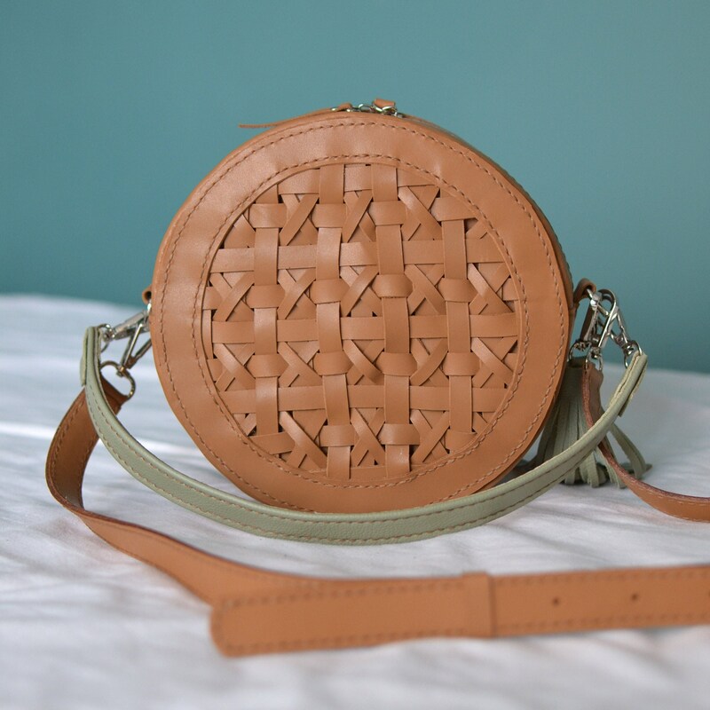 Round Leather Purse - Etsy