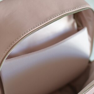 Pink Leather Backpack, Handmade Travel Rucksack - Etsy