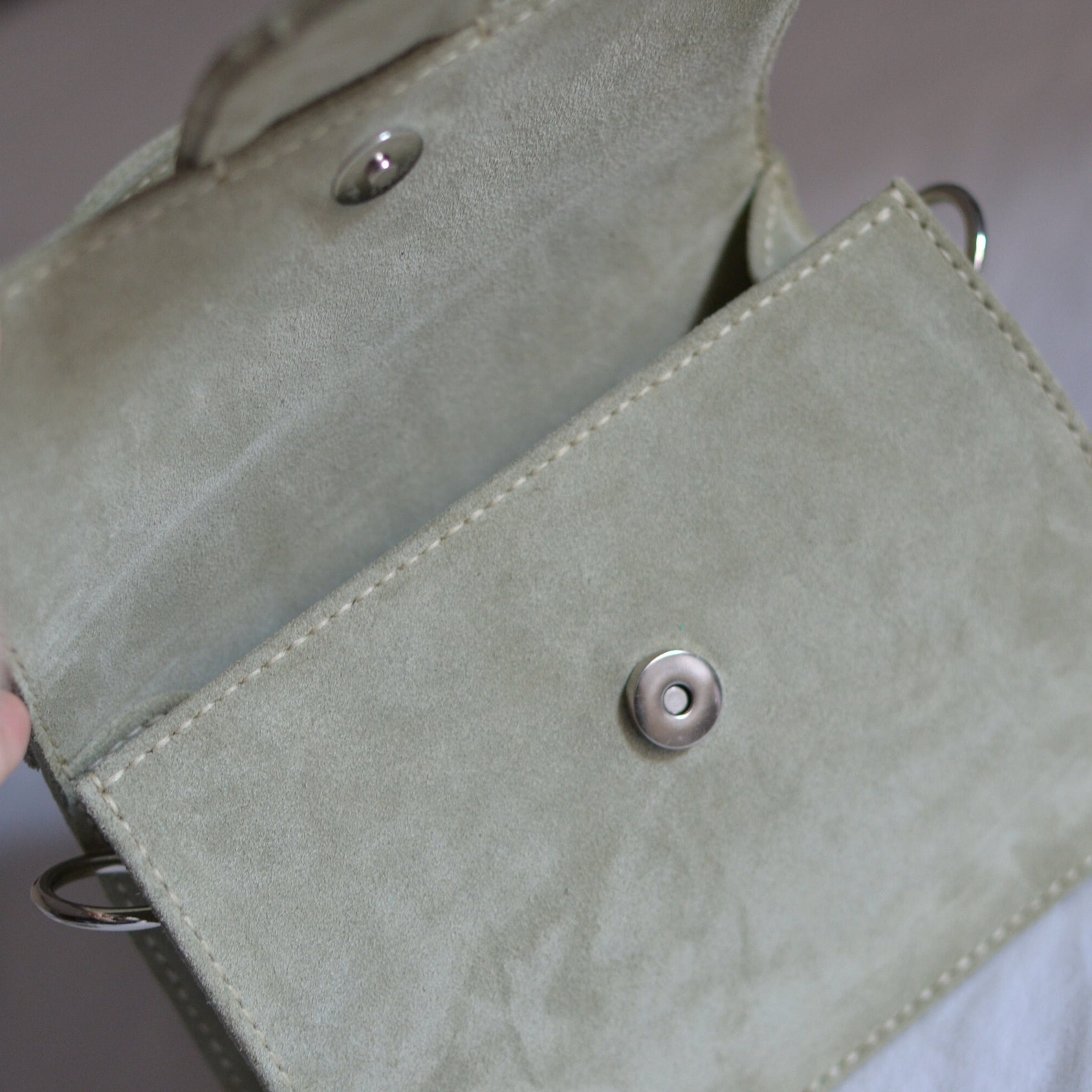 Mini Suede Leather Clutch Bag, Modern Leather Handbag for Women, Small ...