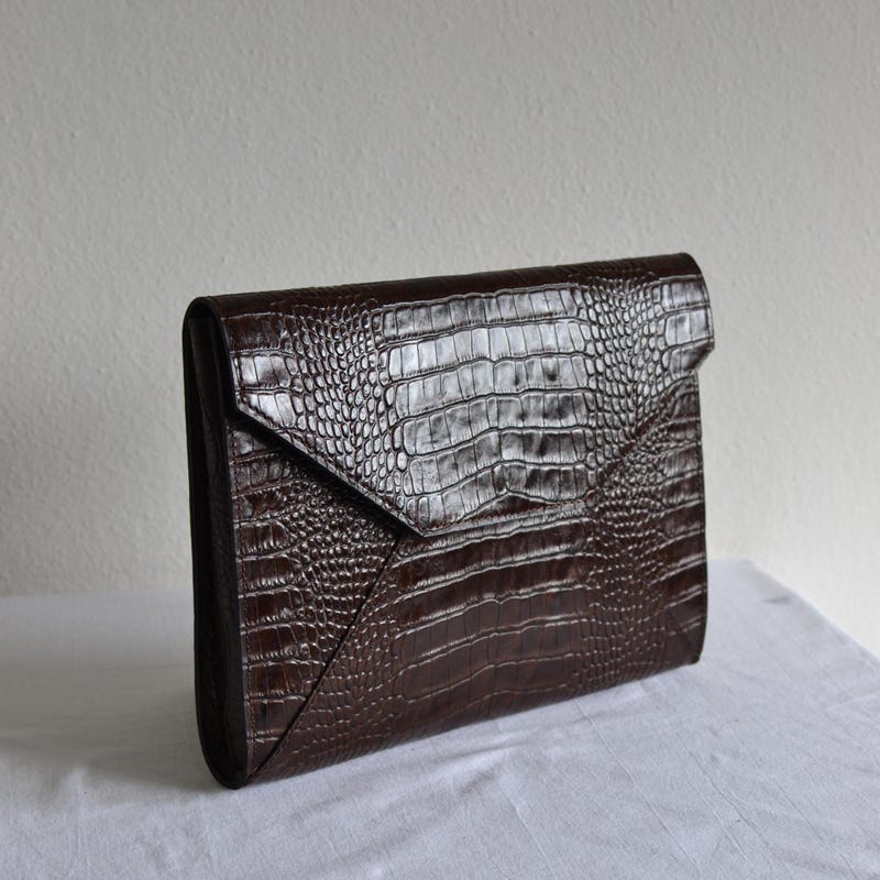 Green Croc Clutch - Etsy