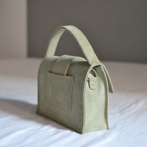 Mini Suede Leather Clutch Bag, Modern Leather Handbag for Women, Small ...